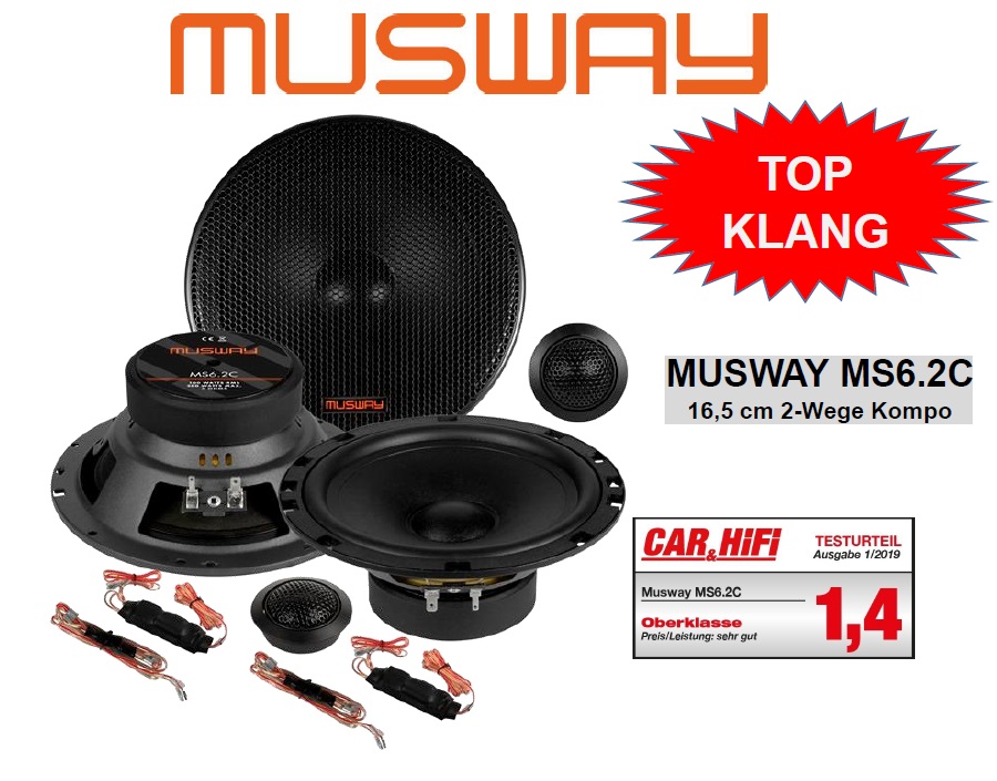 Musway MS-6.2C 16,5 CM (6.5”) 2-WEGE KOMPONENTEN-SYSTEM